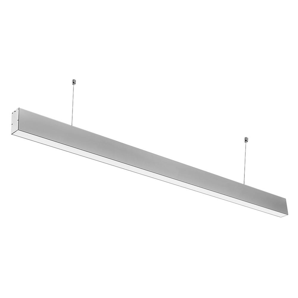 Corp de iluminat suspendat liniar LED 40W argintiu 6000K - optonica.ro