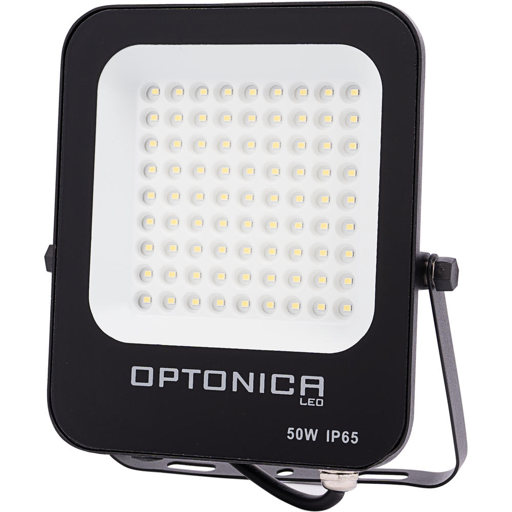 Proiector LED SMD 50W negru 4500Lm 90° IP65 6000K - optonica.ro