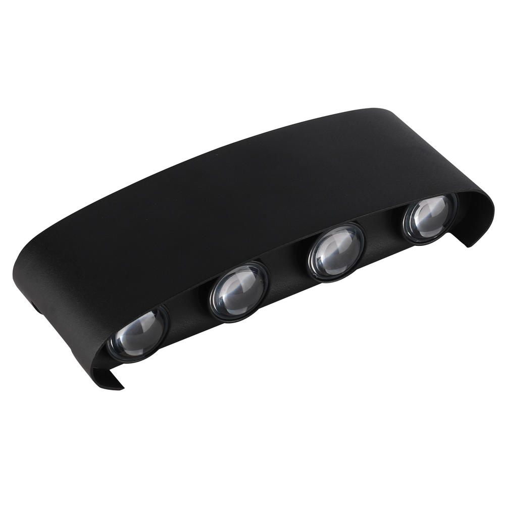 Aplica LED de fatada 8W IP65 710Lm corp negru 3000K - aluminiu ...